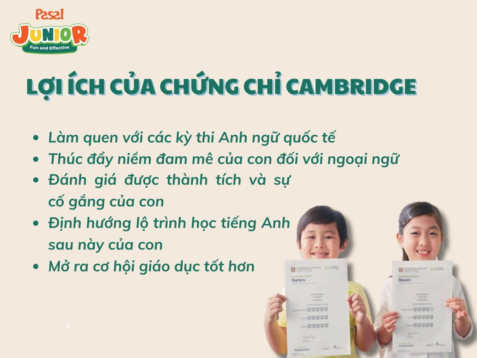 [A-Z] Những điều bố mẹ cần biết về chứng chỉ Cambridge tiểu học - Pasal ...